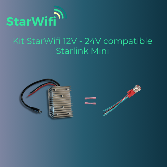 StarWifi Mini Kit - 12V - 24V Power Supply Starlink Mini compatible